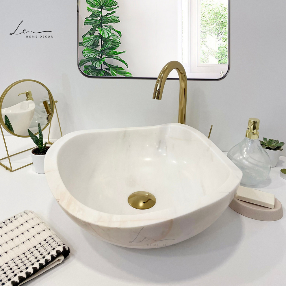 The Coastal Waves Marble Wash Basin – Le Home Decor Studio